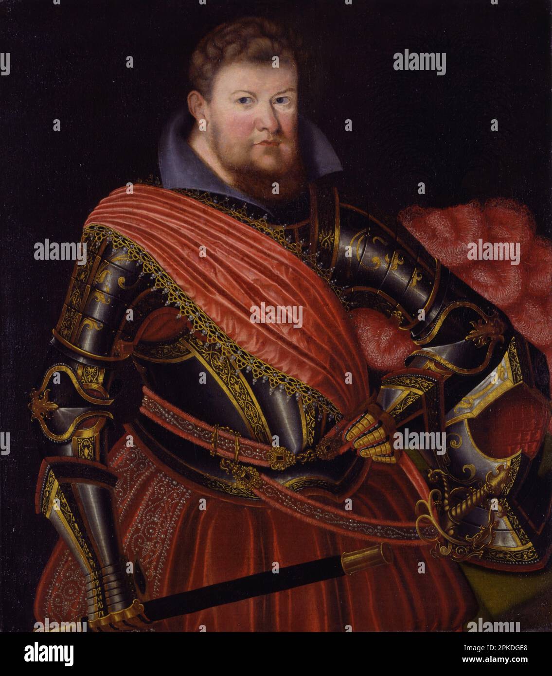 Portrait of Prince Elector Christian II of Saxony (1583-1611) between ...