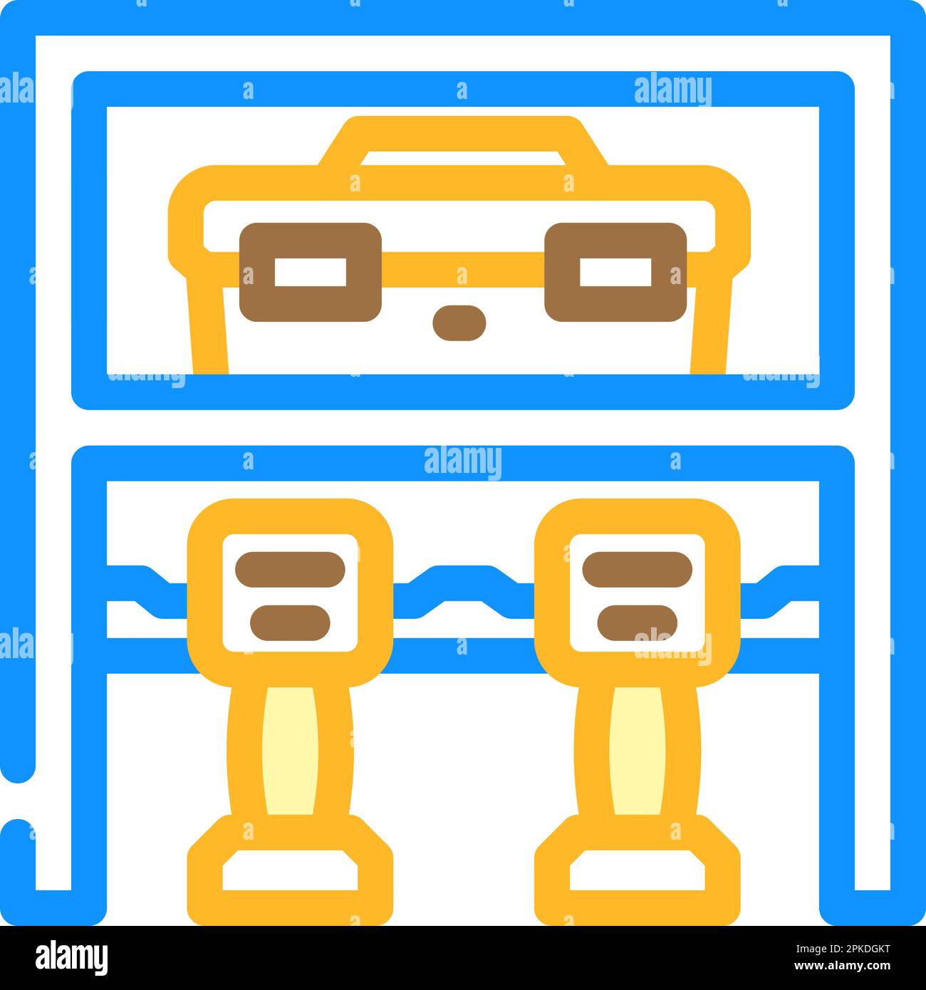 Car storage yard Stock Vector Images - Alamy