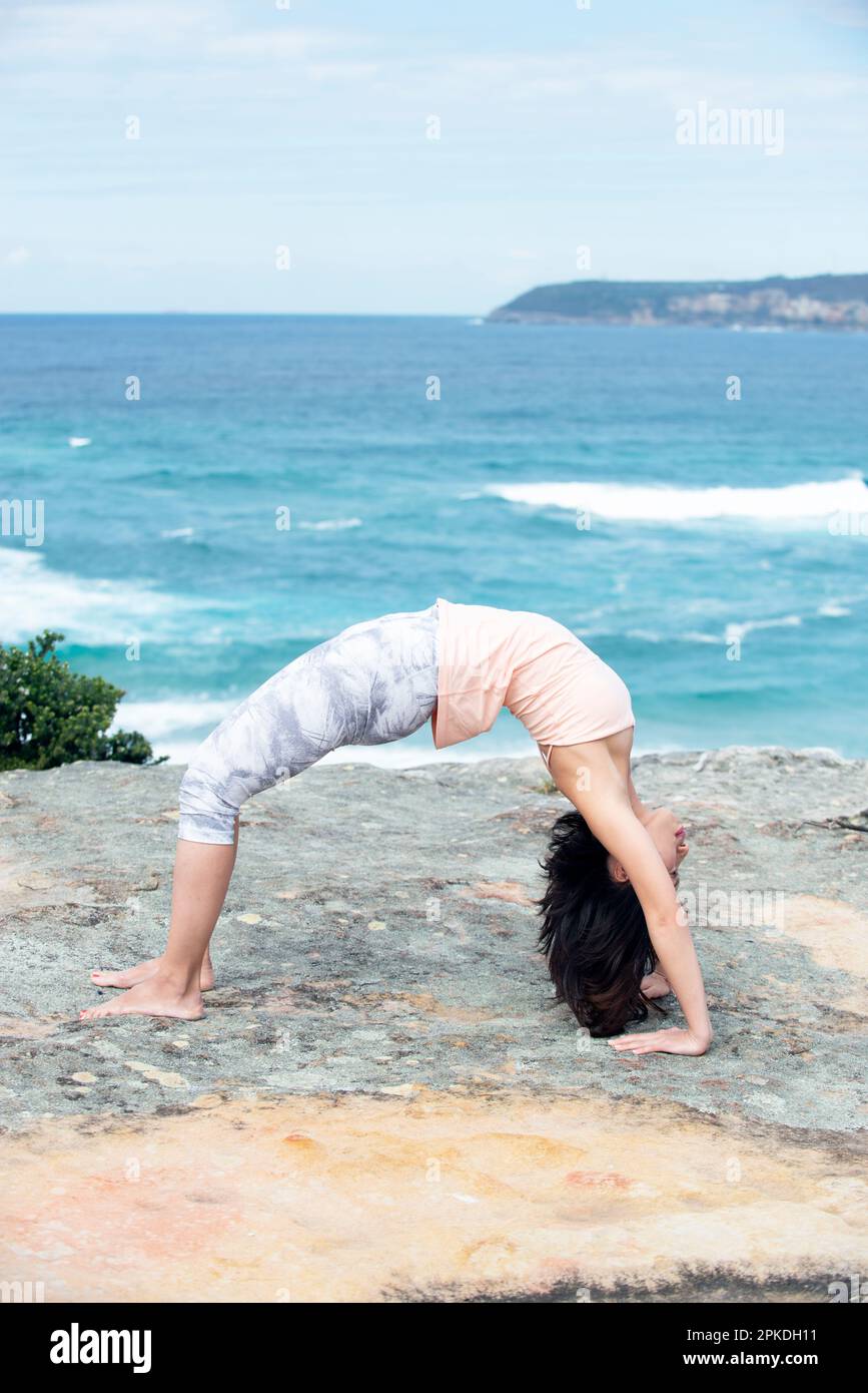 Woman yoga bridge pose hi-res stock photography and images - Alamy