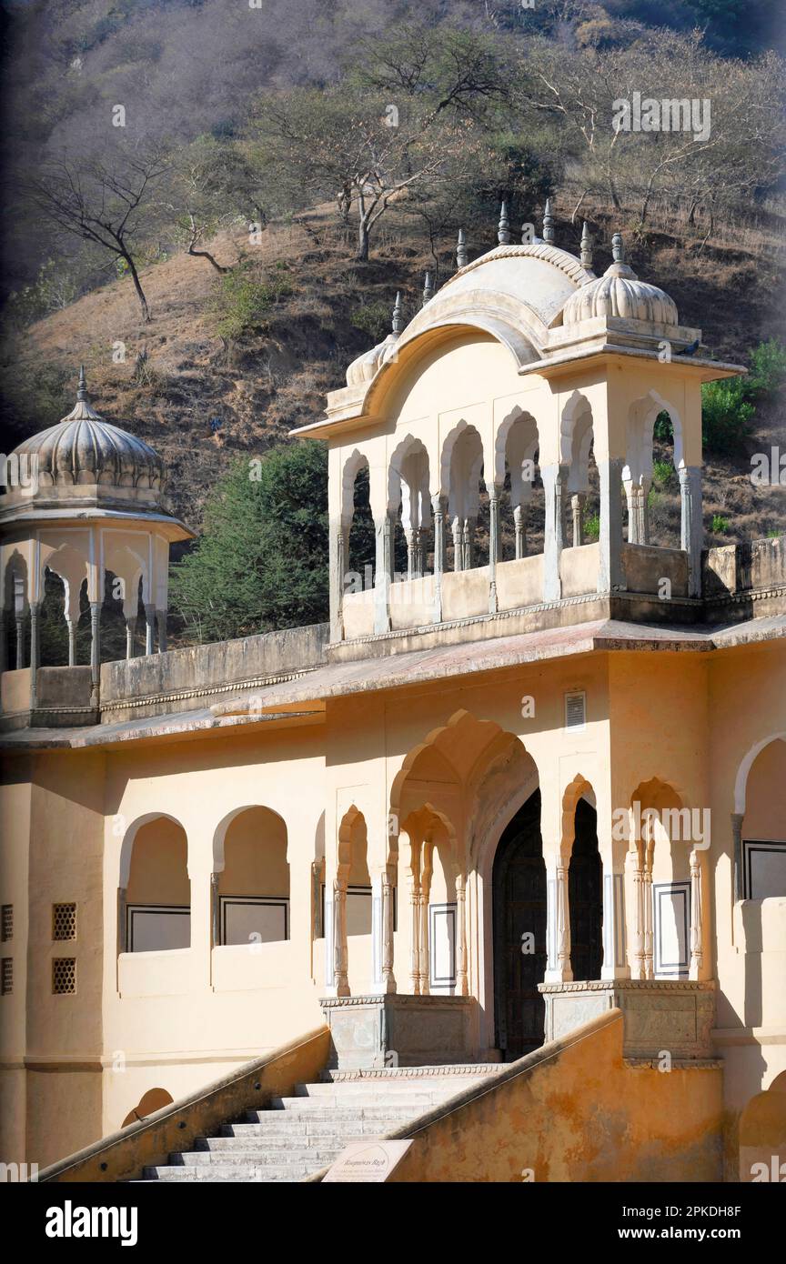 Old building near Sisodia Rani Palace and Garden, located in Jaipur ...