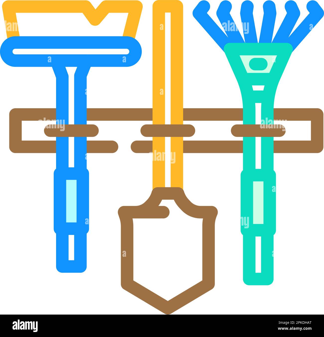 wall tool holder garage tool color icon vector illustration Stock ...