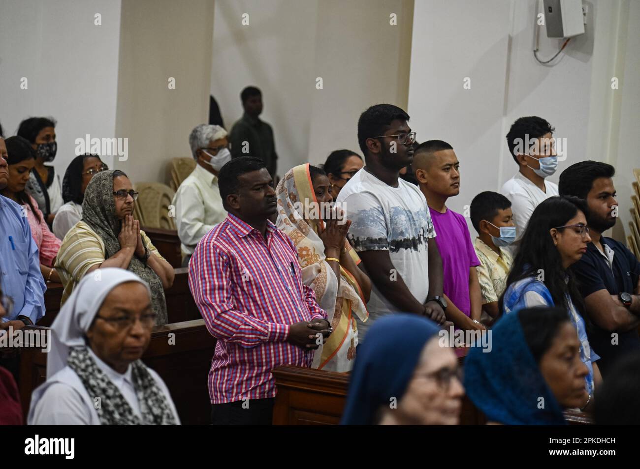 New Delhi, Delhi, India. 7th Apr, 2023. Christians offer prayers on the ...