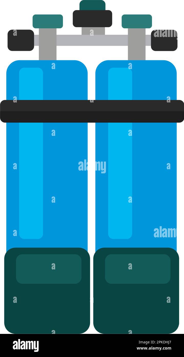 Oxygen tanks illustration in color cartoon style. Editable vector graphic design Stock Vector ...