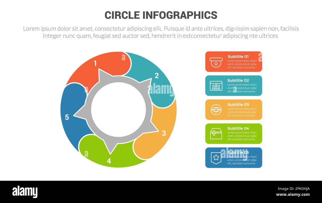circle base infographics template diagram banner with big circle ...