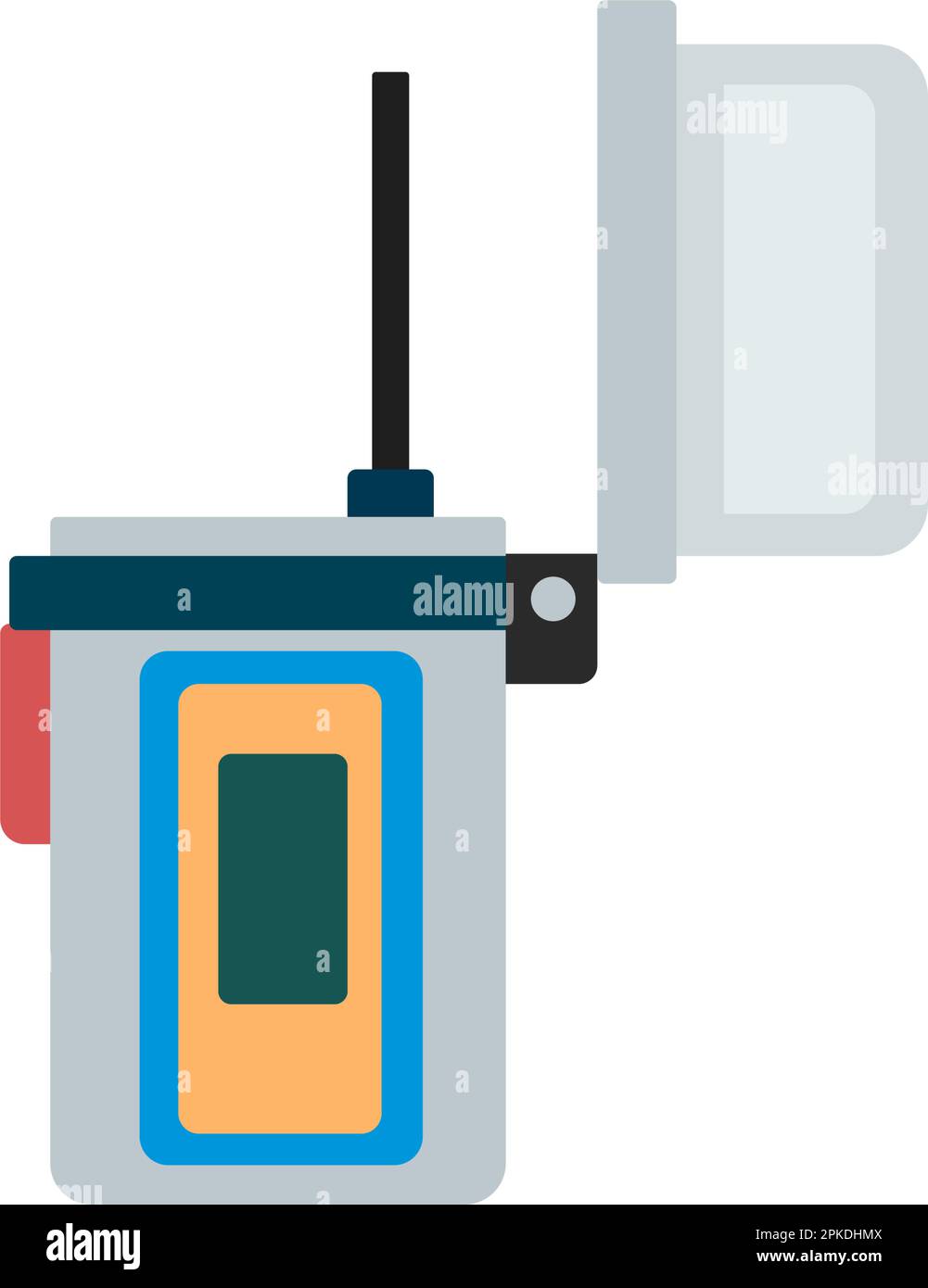 Decompression computer illustration in color cartoon style. Editable ...