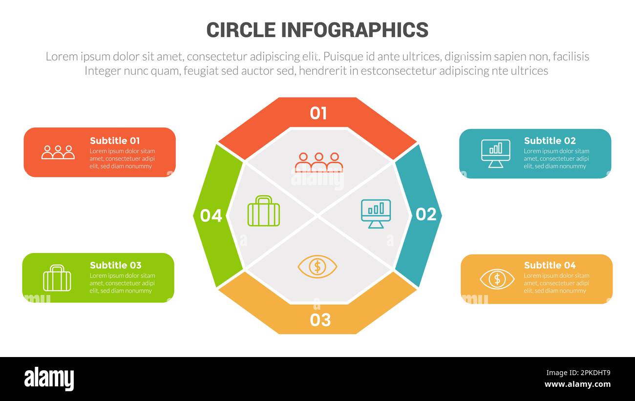 circle base infographics template diagram banner with big circle ...