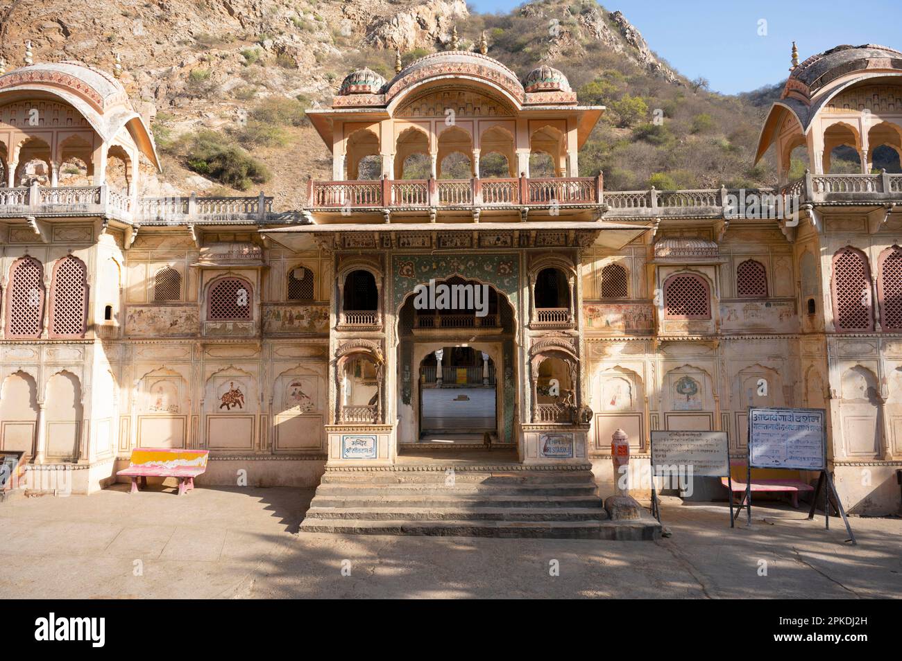 Shri Sitaramji Mandir at Galtaji Mandir, an ancient Hindu pilgrimage ...