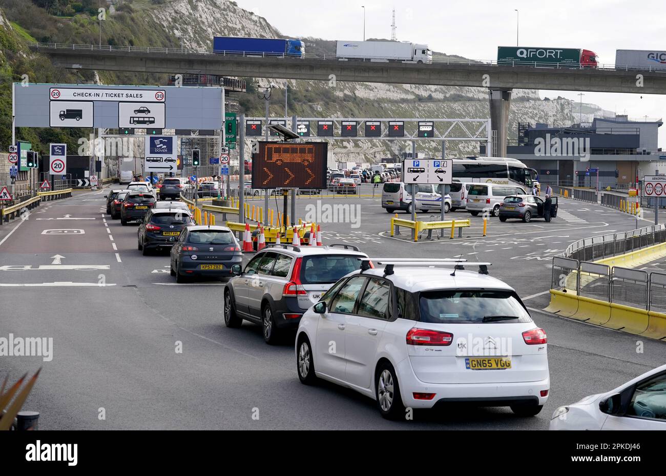 Traffic at the Port of Dover in Kent as the getaway continues for the ...