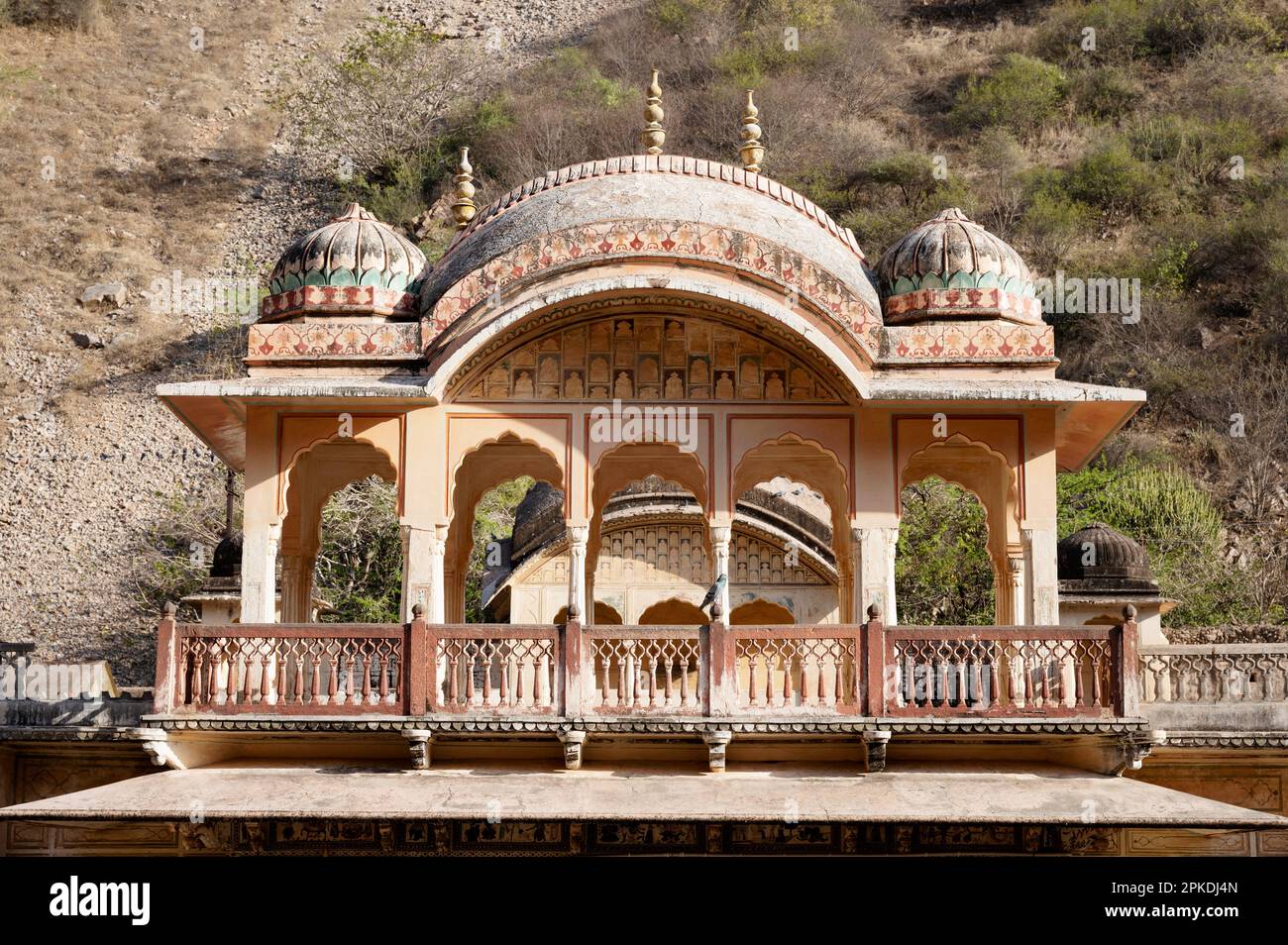 Shri Sitaramji Mandir at Galtaji Mandir, an ancient Hindu pilgrimage ...