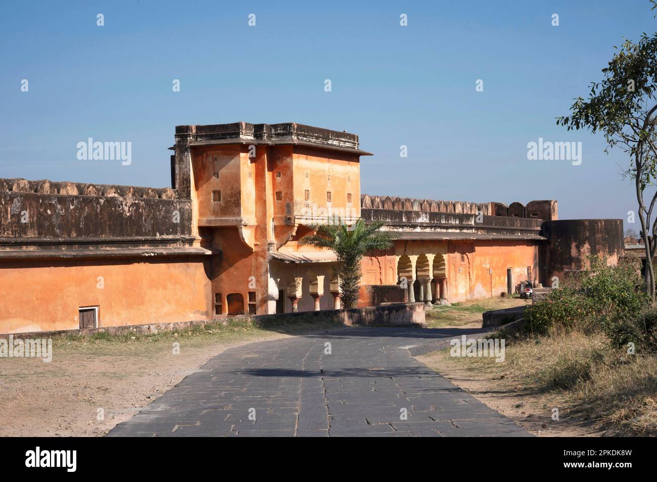 Interiors of Jaigarh Fort, situated on Cheel ka Teela or Hill of Eagles ...