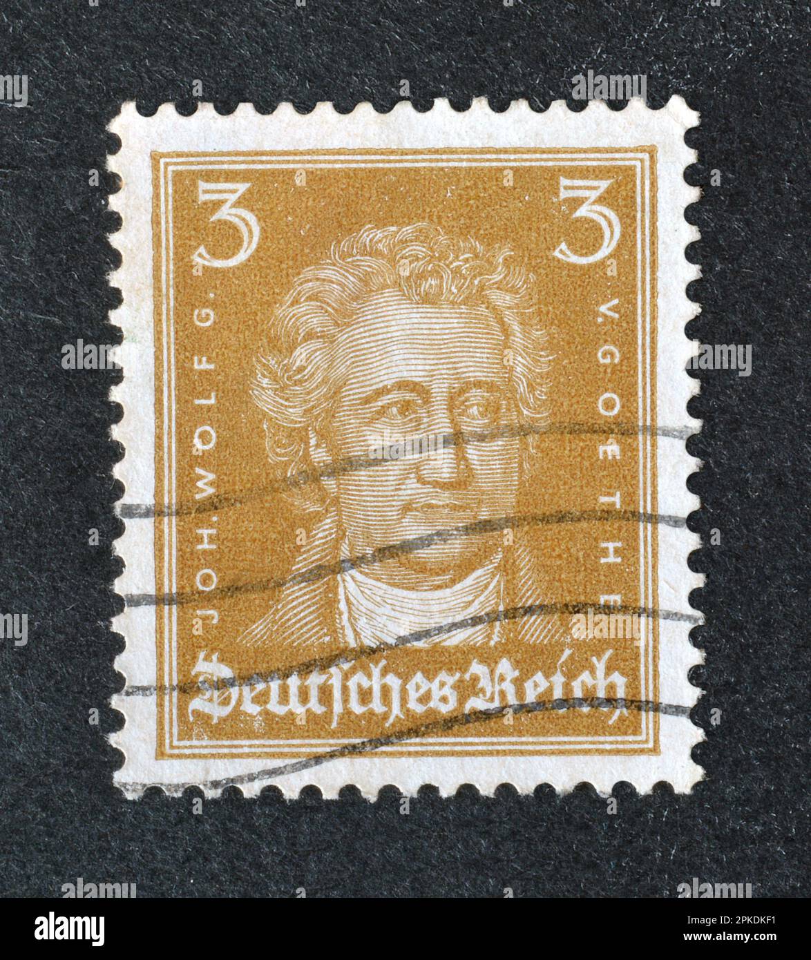 Cancelled postage stamp printed by Germany, Realm, that shows portrait ...