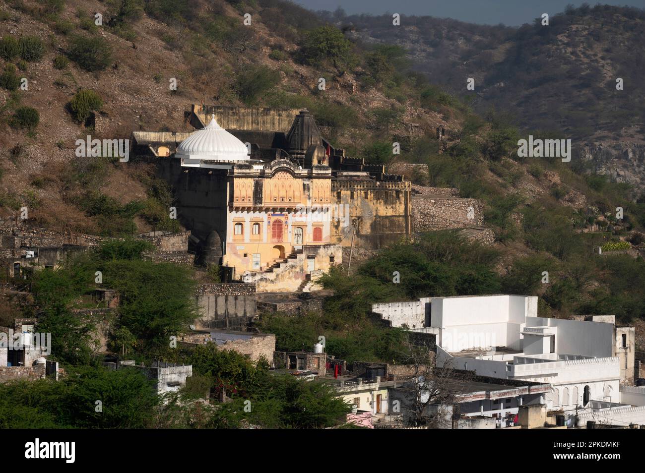 Old structure and temple situated at the foothills of Amber fort, it ...
