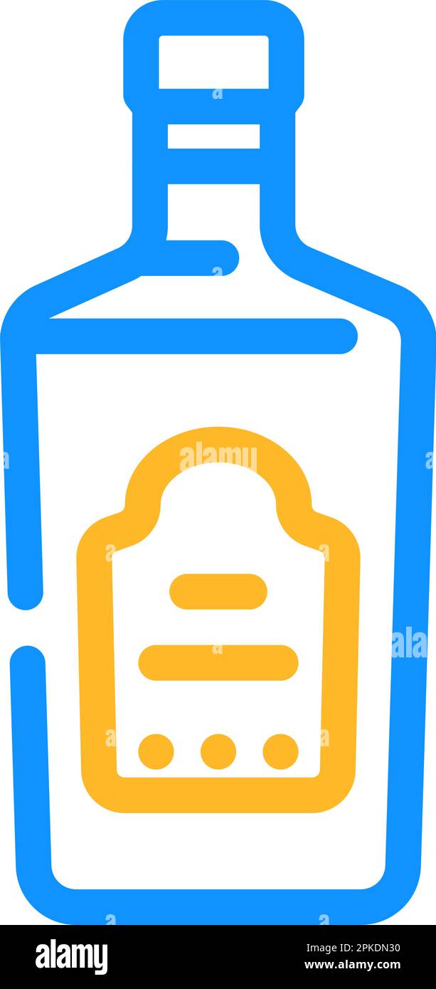 vodka drink bottle color icon vector illustration Stock Vector Image ...
