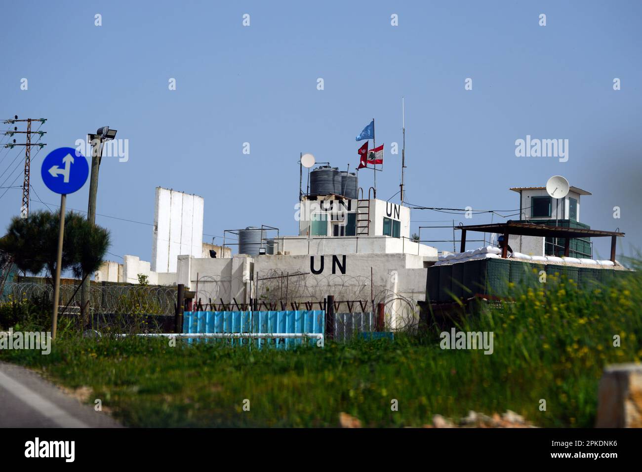 A general view of a base of the United Nations peacekeeping forces in ...