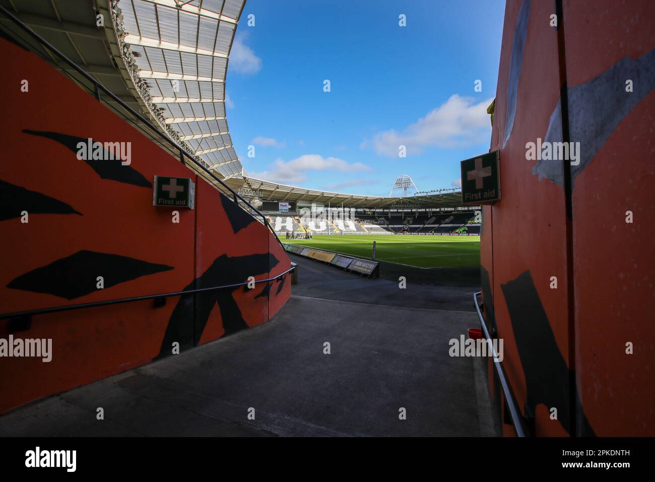 A general view inside The MKM Stadium ahead of the Betfred Super League ...