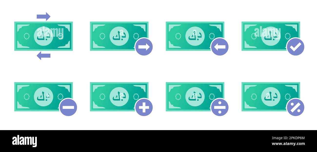 Kuwaiti Dinar Money Transaction Icon Set Stock Vector Image & Art - Alamy