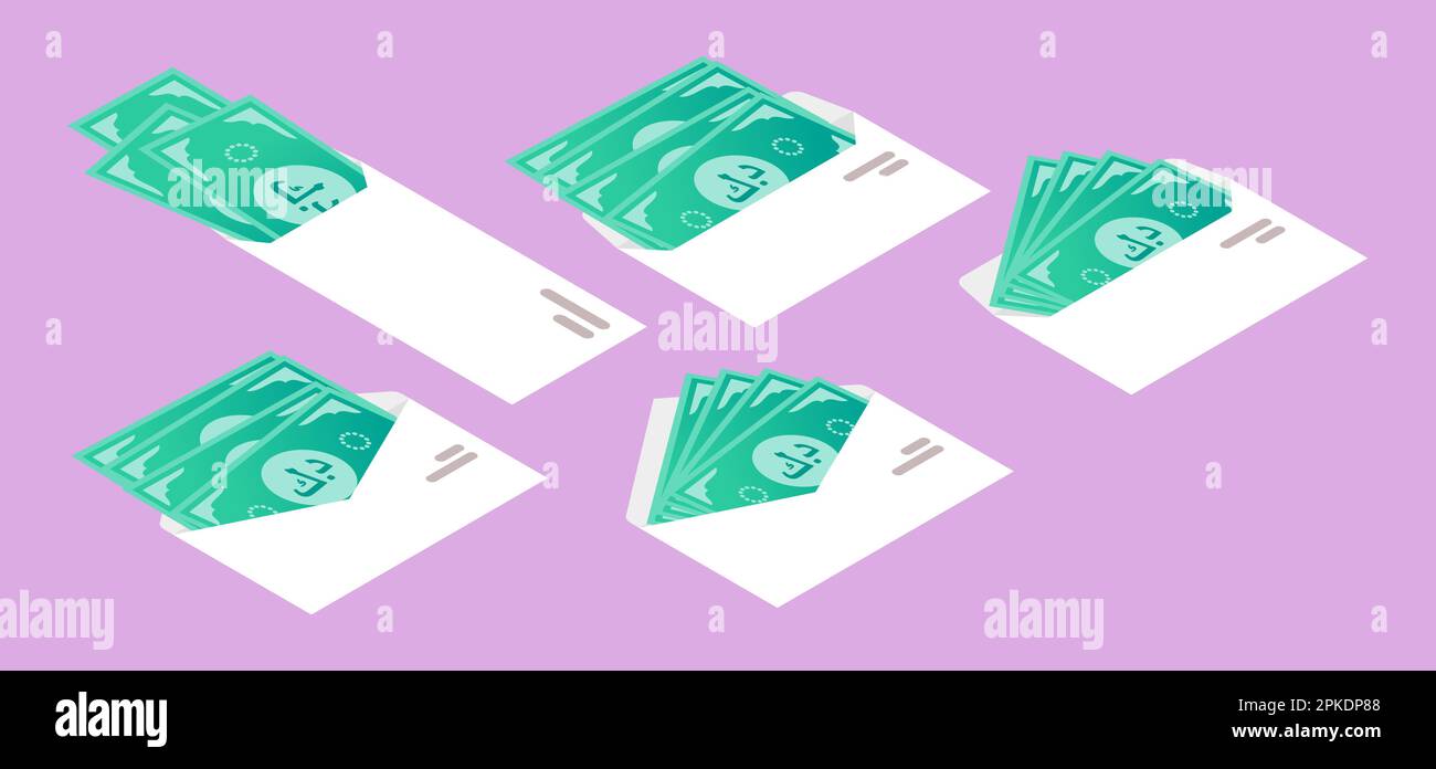Kuwaiti Dinar Money in Envelope Isometric Icon Stock Vector Image & Art ...