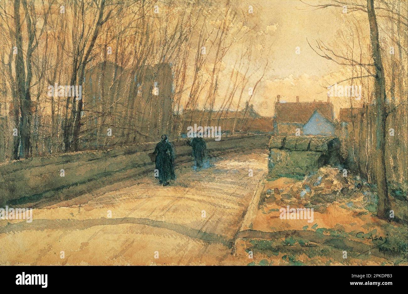 Bridge in Grez-sur-Loing 1902 by Asai Chu Stock Photo - Alamy