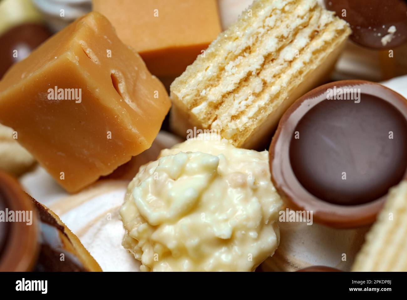 Various sweets. Chocolates and waffles. Suitable for commercial ...