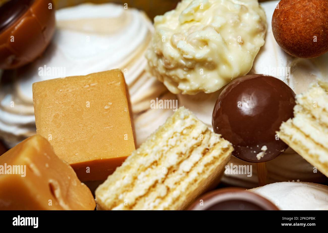 Various sweets. Chocolates and waffles. Suitable for commercial ...