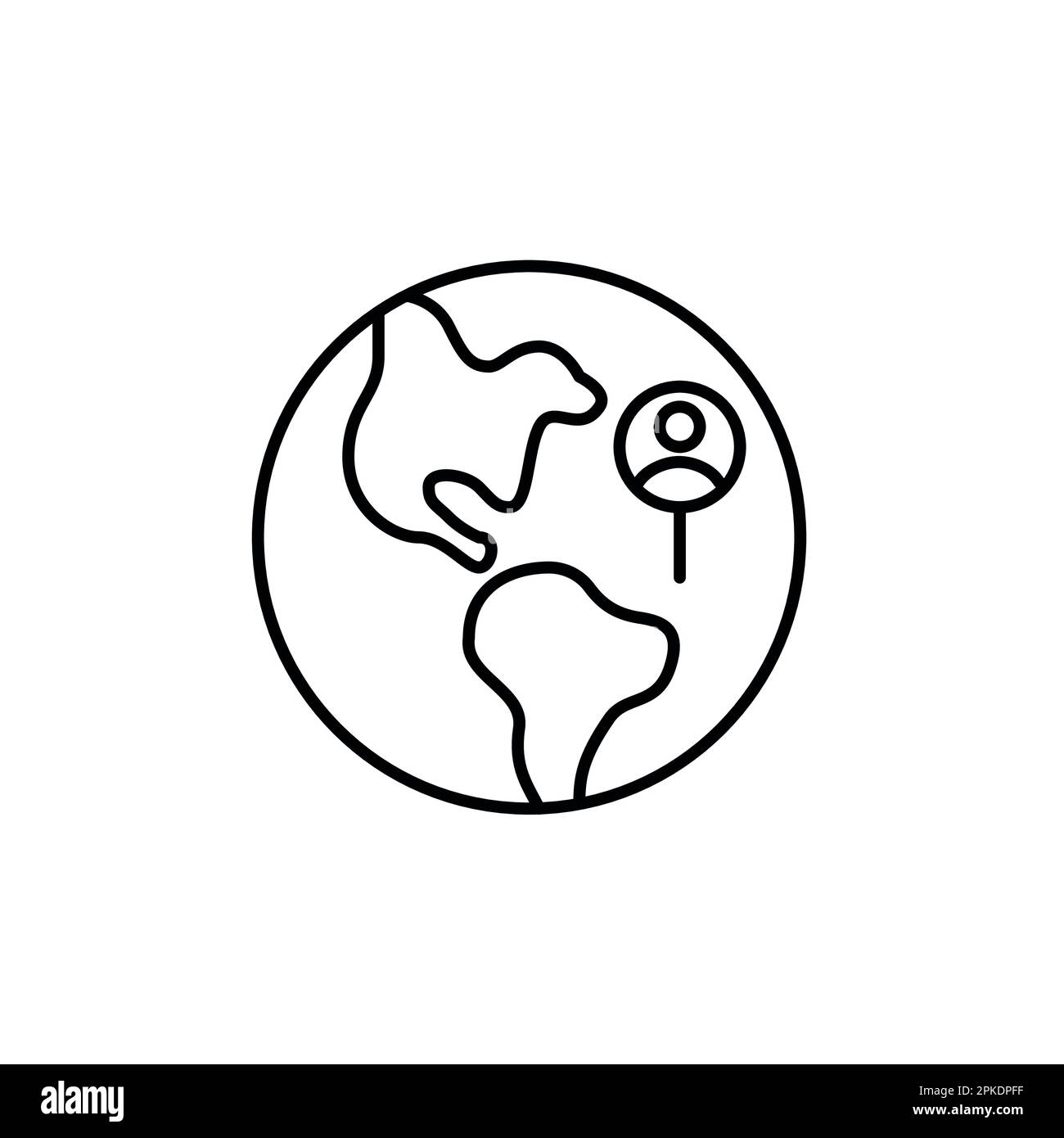 Earth globe with user pin pointer. Customer location. Pixel perfect ... Earth globe with user pin pointer. Customer location. Pixel perfect ...
