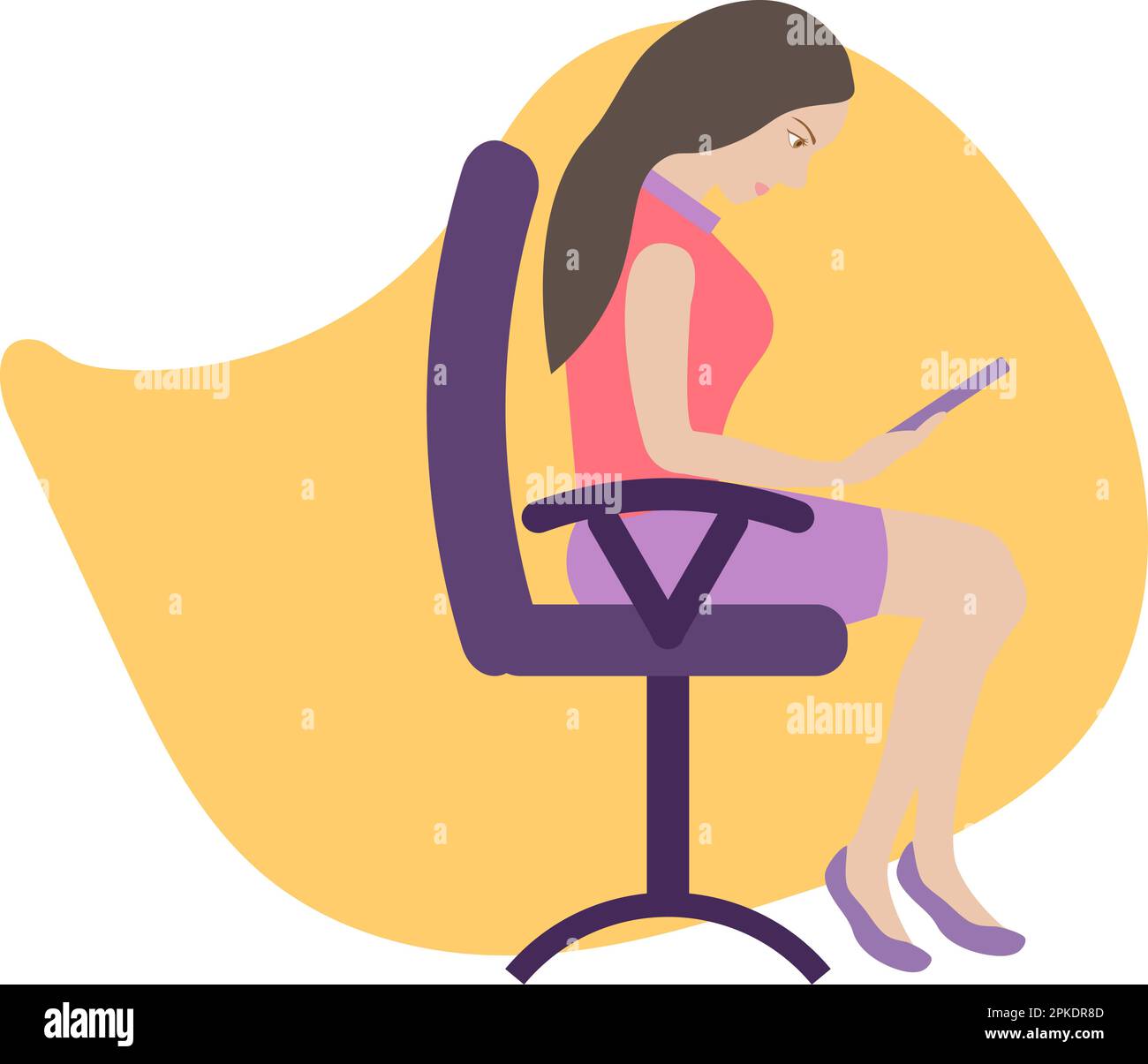 Using tablet on office Stock Vector Images - Alamy