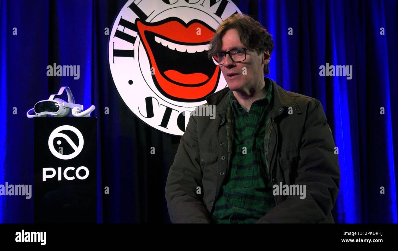 Grabs from PA Video of Irish comedian Ed Byrne who has performed a new ...