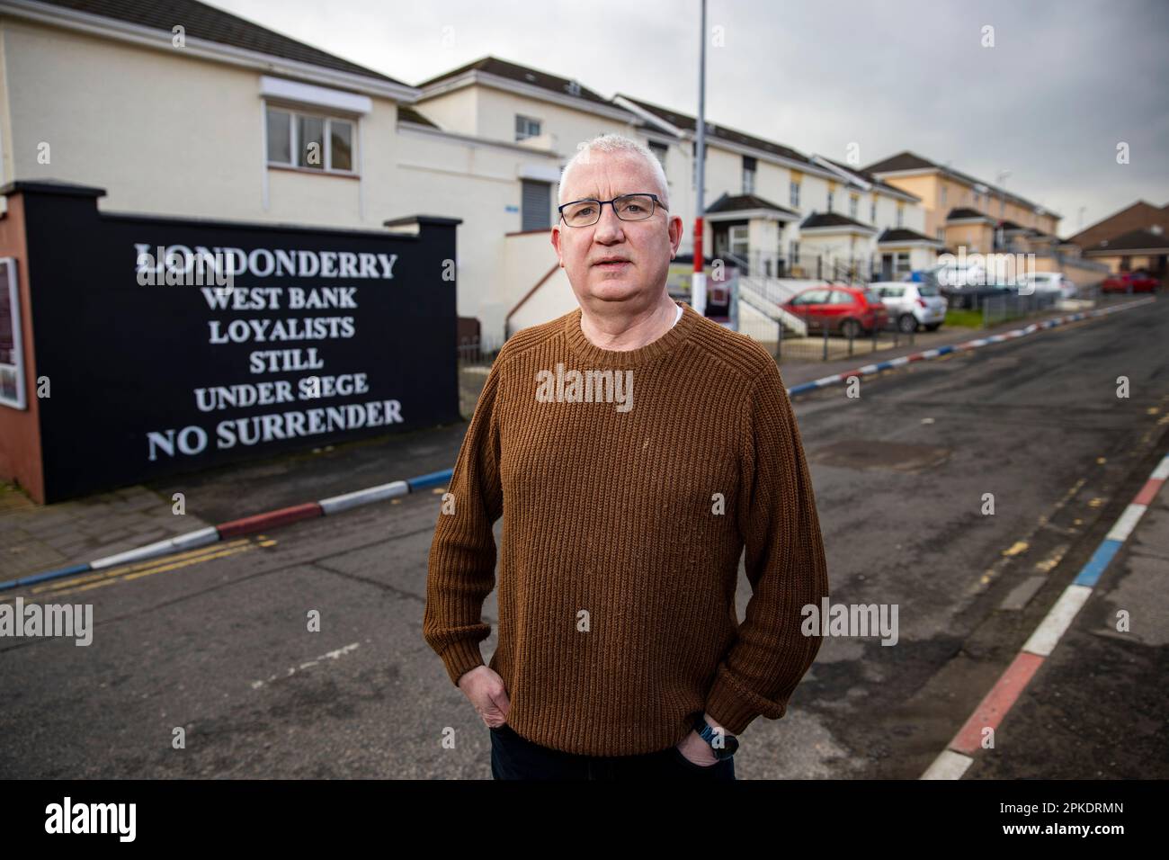 Unionist community worker Brian Dougherty in The Fountain area of Derry ...