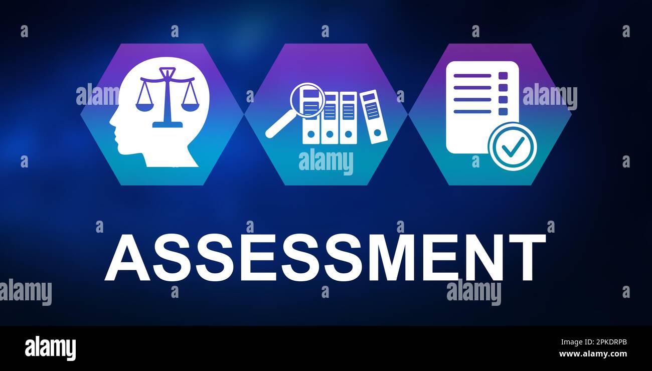 Illustration of an assessment concept Stock Photo - Alamy