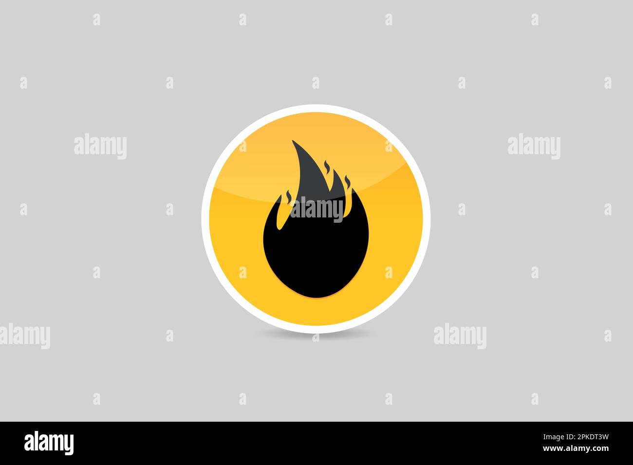 Fire hazard symbol flat vector illustration Stock Vector Image & Art ...