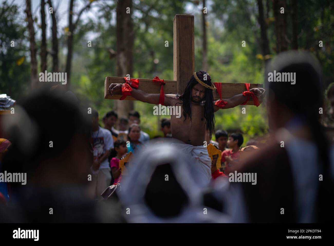Indian Christians reenact the crucifixion of Jesus Christ to mark Good ...
