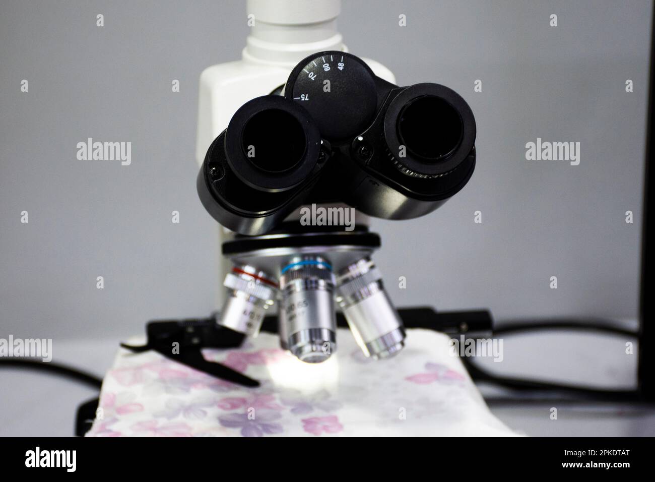 Optical microscope for scientist worker and lab technician use test ...