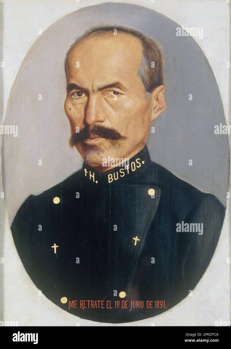 Self-portrait 1891 by Hermenegildo Bustos Stock Photo - Alamy