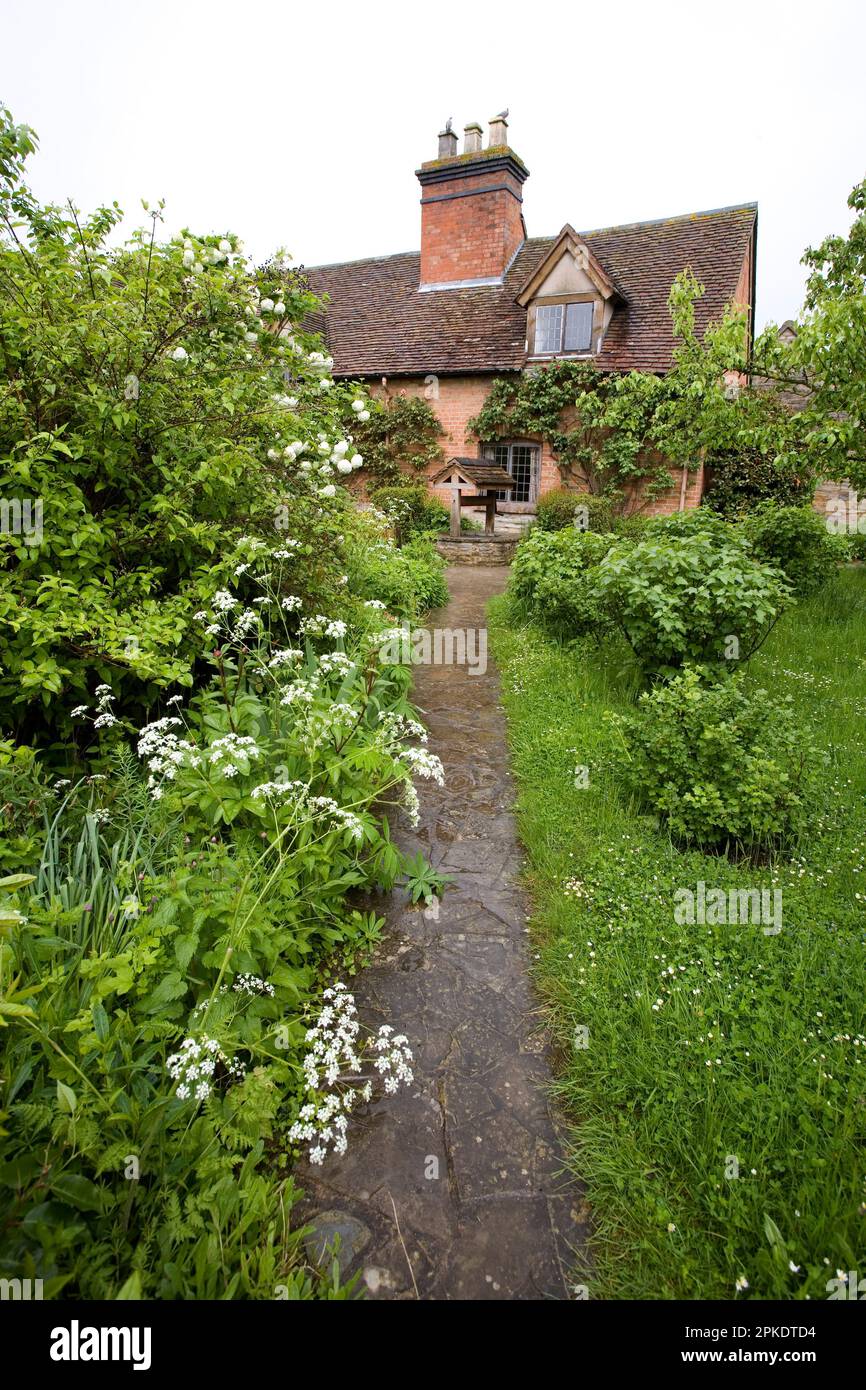 View of Mary Arden's House in the Warwickshire village of Wilmcote ...