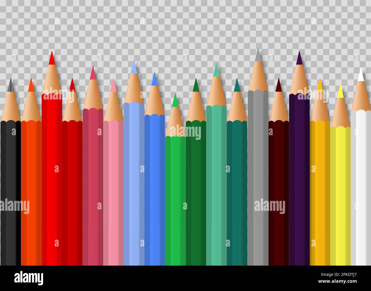 Color pensils. Crayons - colored pencil set. Vector illustrations Stock ...