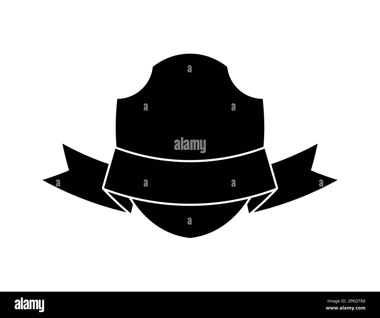 Police shield black shape. Heraldic shields blank emblems. Security ...