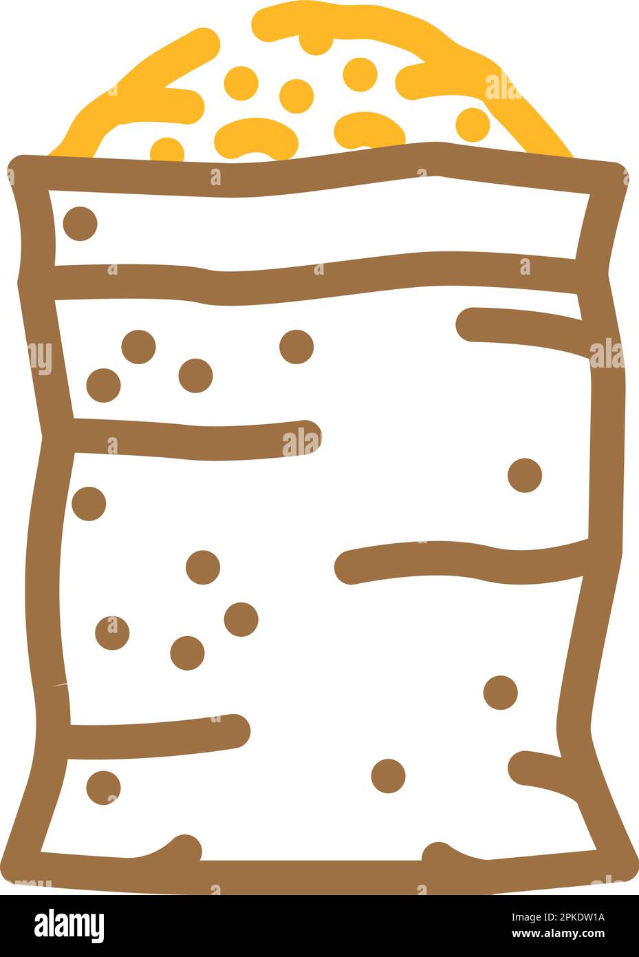 grain canvas bag wheat color icon vector illustration Stock Vector ...