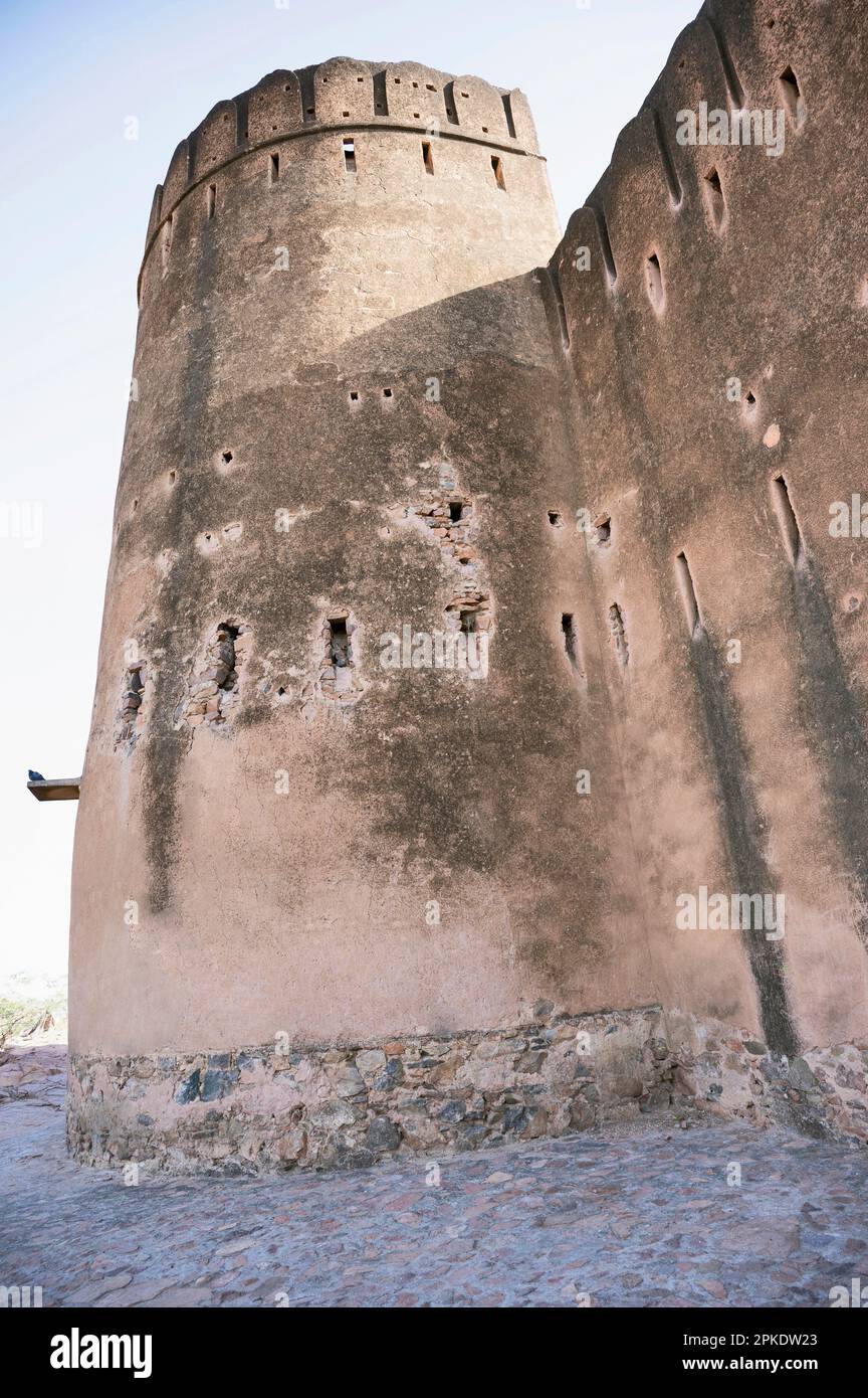Bastion and fortification wall of Badalgarh Fort, it was constructed in ...