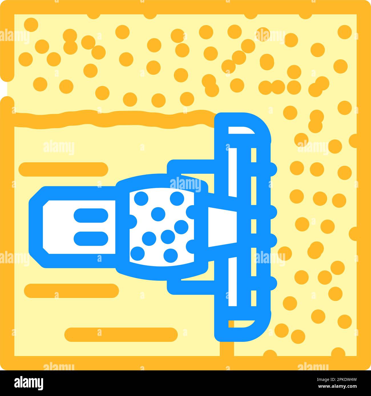 harvester harvesting wheat field color icon vector illustration Stock ...
