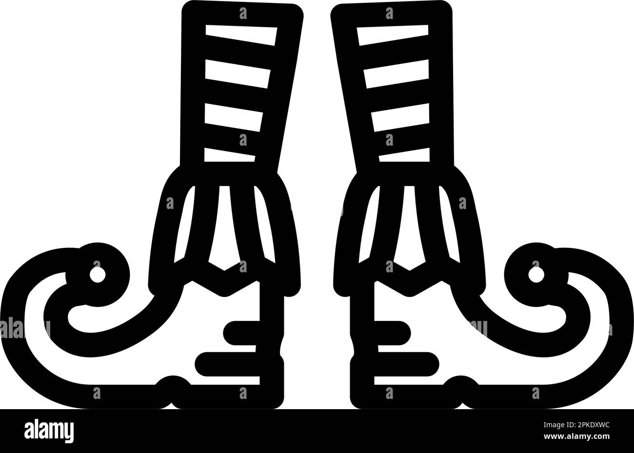 leg elf funny line icon vector illustration Stock Vector Image & Art ...