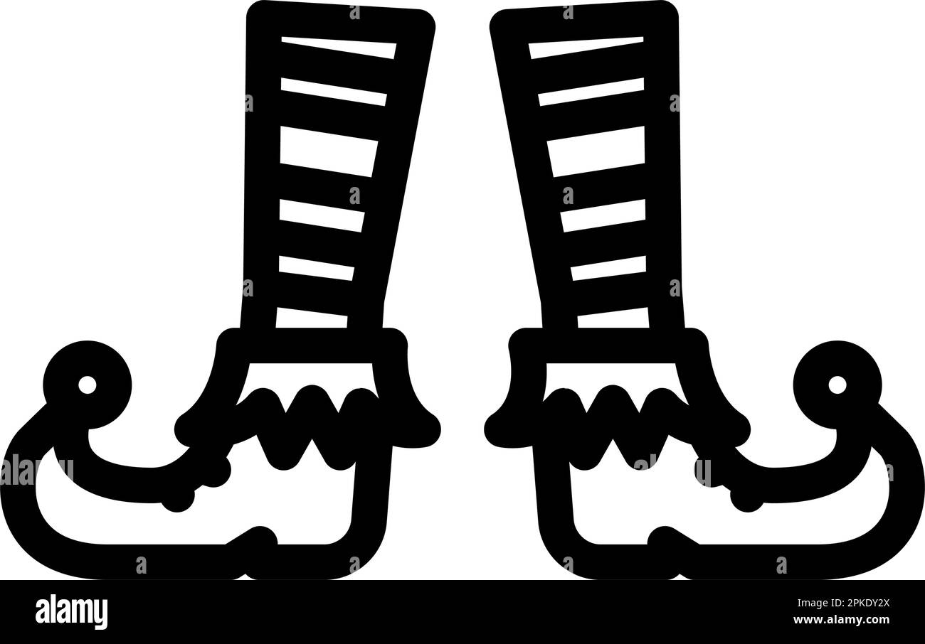 feet elf little line icon vector illustration Stock Vector Image & Art ...