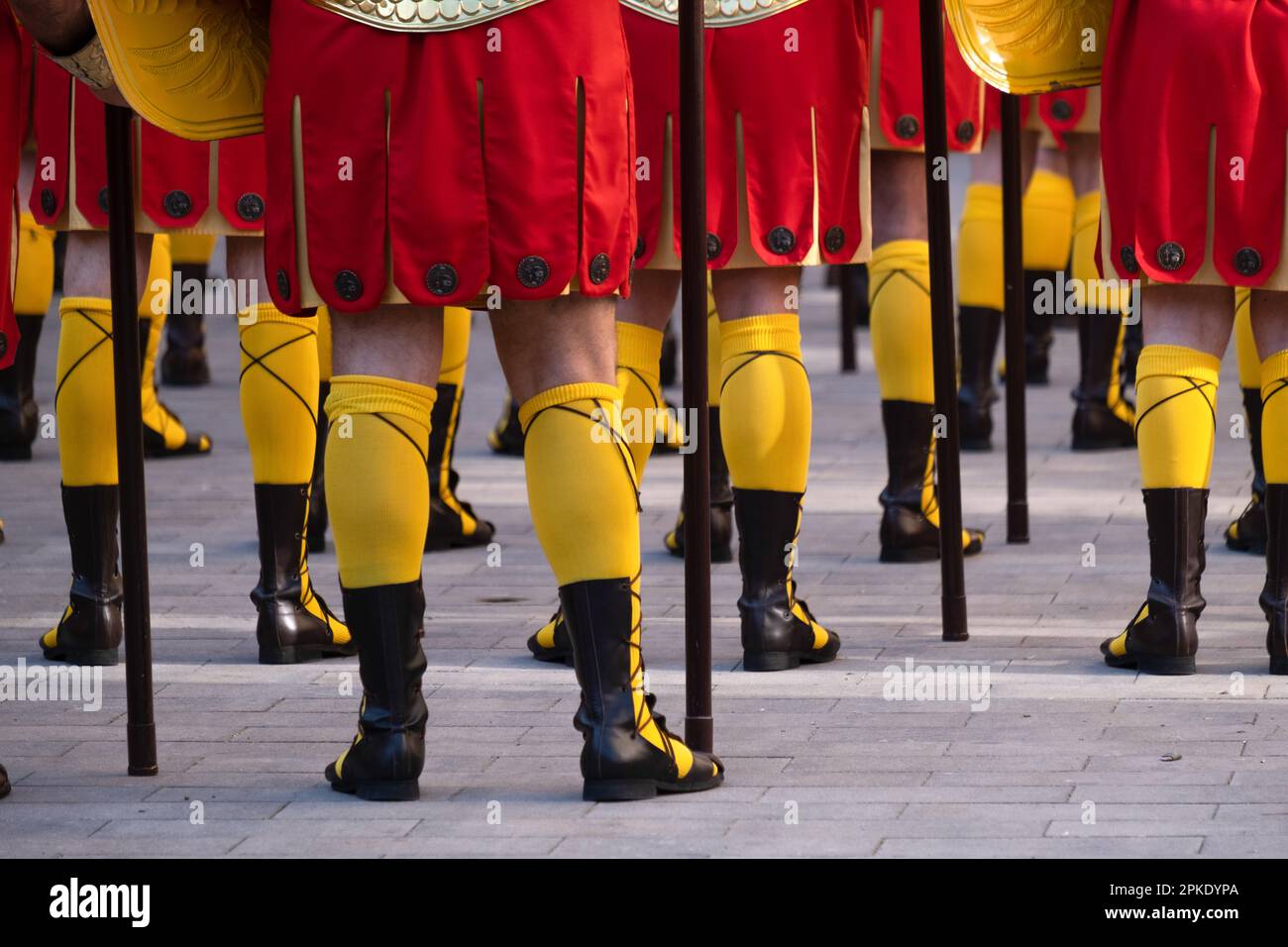 Verges, Spain. 06th Apr, 2023. Les Manages are seen parading during the ...