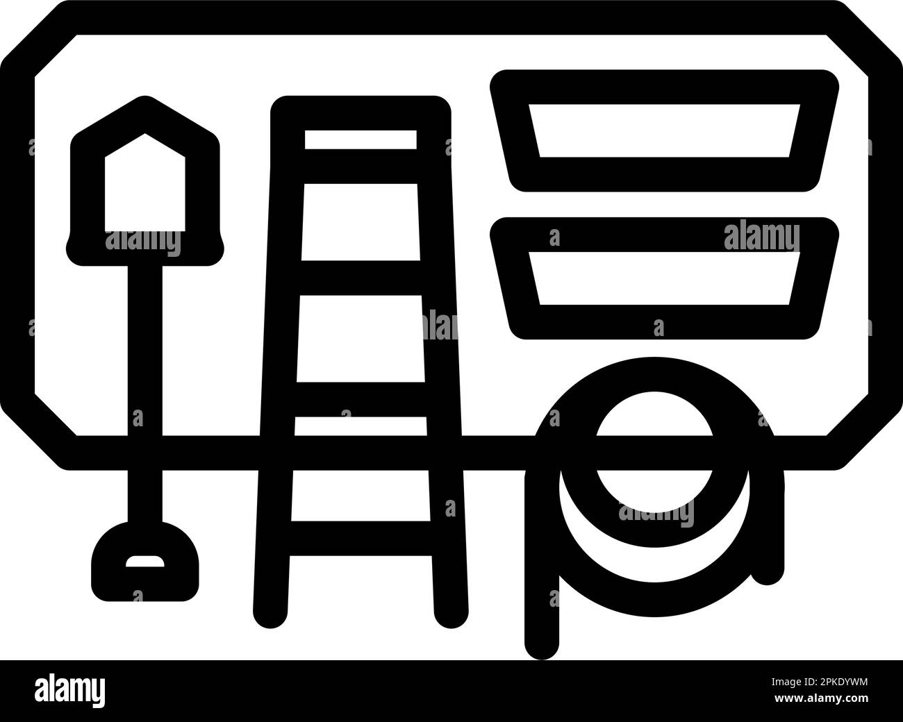 garage organizer tool line icon vector illustration Stock Vector Image ...
