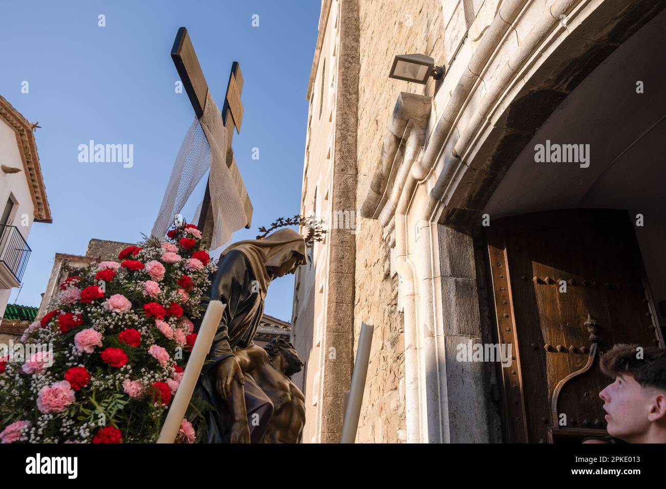 Verges, Spain. 06th Apr, 2023. The image of the Virgin is seen during ...