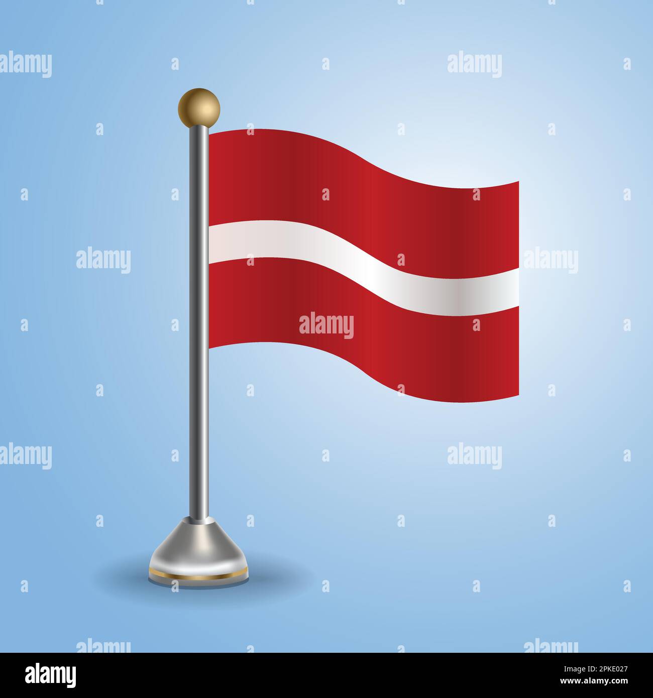 State table flag of Latvia. National symbol, vector illustration Stock ...