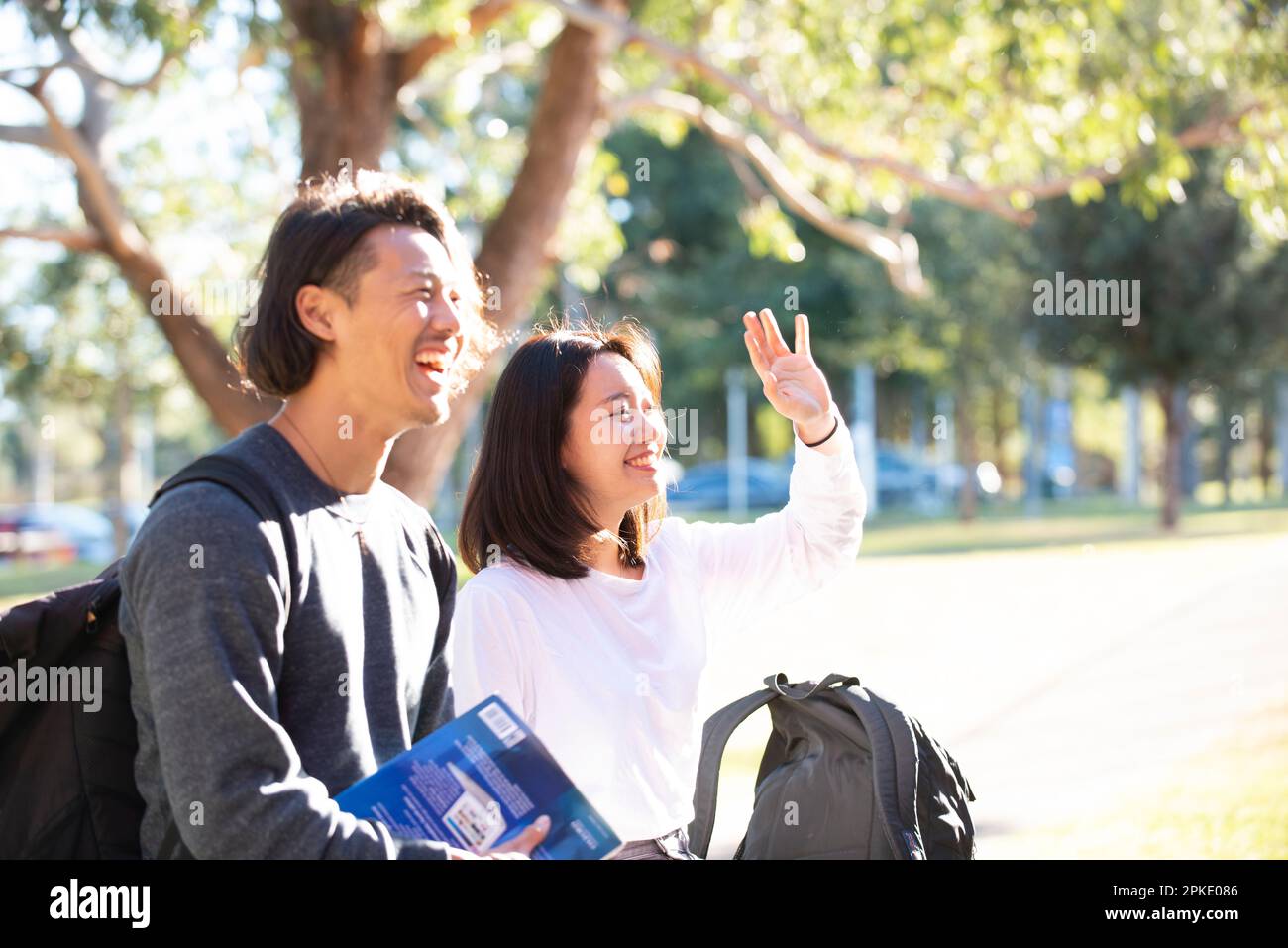 Waving hands student hi-res stock photography and images - Alamy