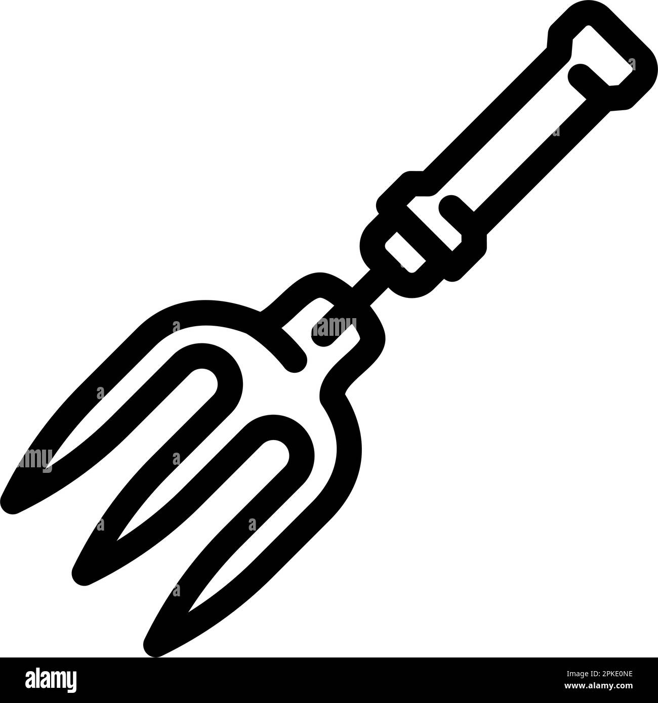 fork garden tool line icon vector illustration Stock Vector Image & Art ...