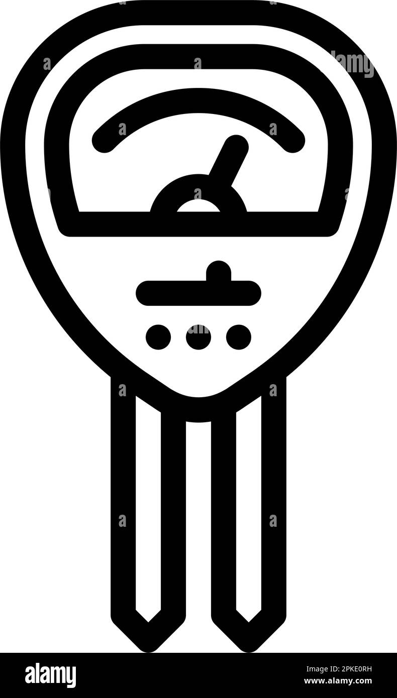 soil ph meter garden tool line icon vector illustration Stock Vector ...