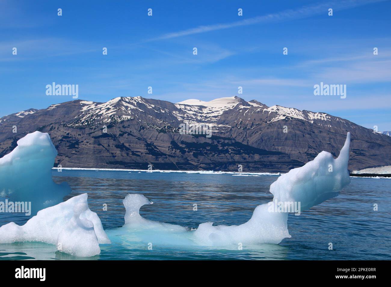 Alaska, iceberg in Icy Bay of the Wrangell-Saint-Elias Wilderness Stock ...