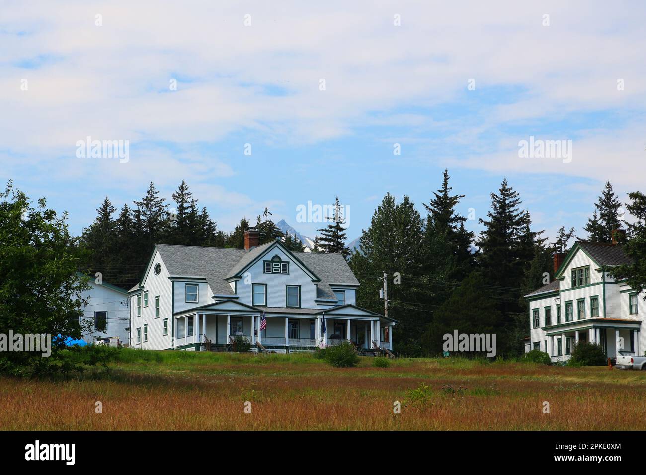 Traditional houses Port Chilkoot- Fort Seward in the small town of ...